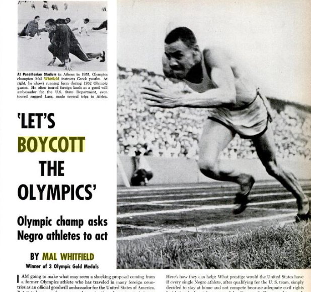 Olympian Mal Whitfield, Who Called for a Boycott of the Tokyo Olympics ...